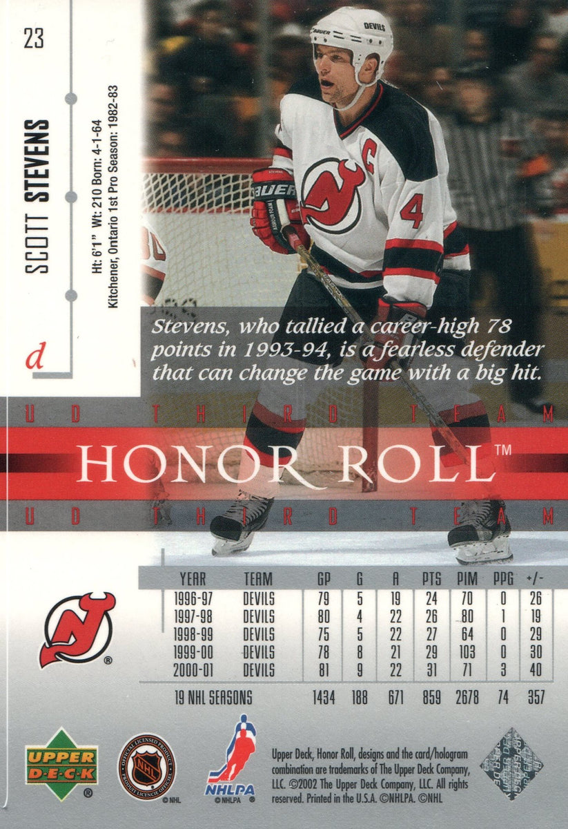 #23 Scott Stevens New Jersey Devils 2002-03 Upper Deck Honor Roll Hock ...